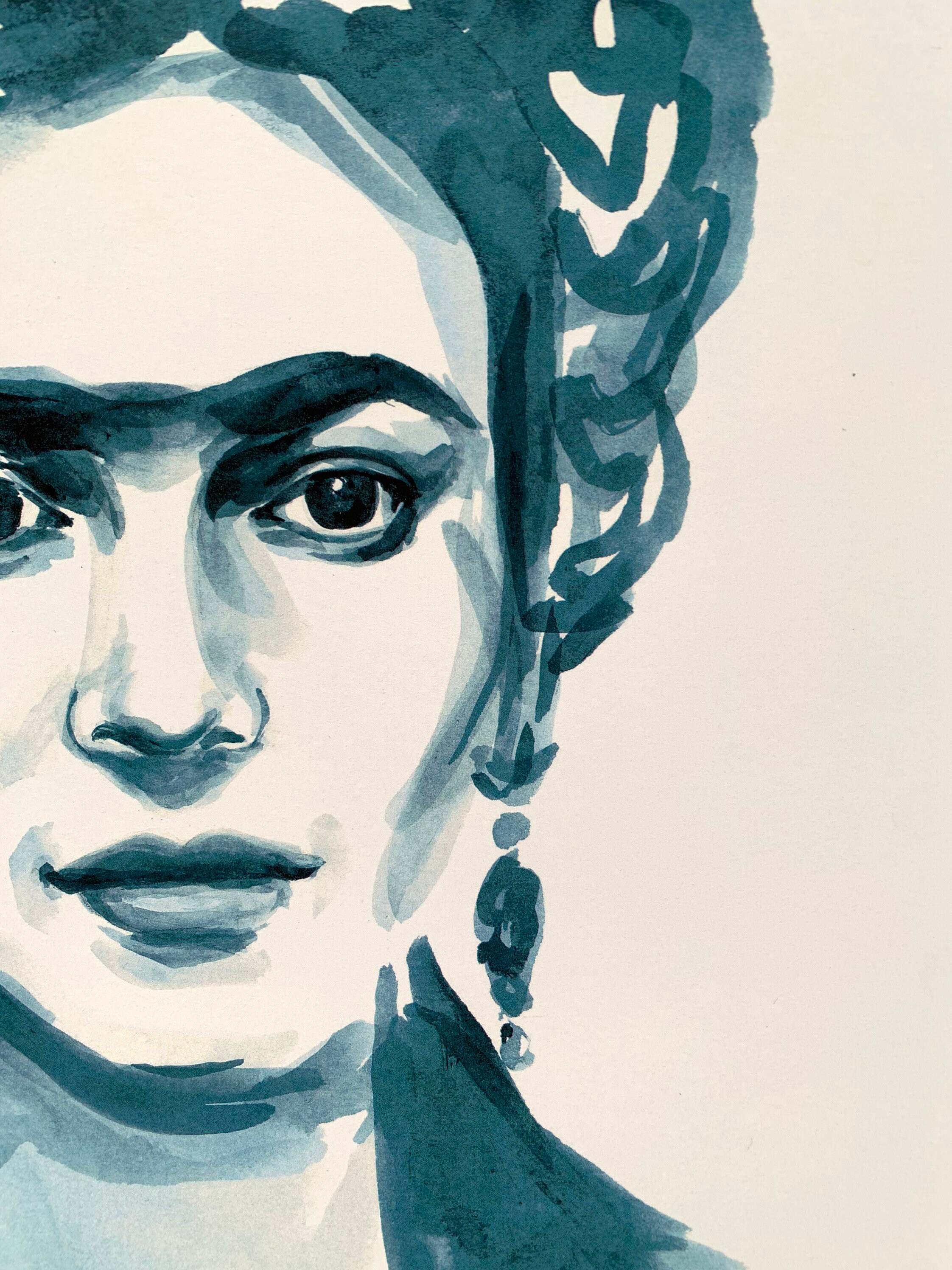Frida Portrait, Frida Kahlo Watercolor Print - Etsy