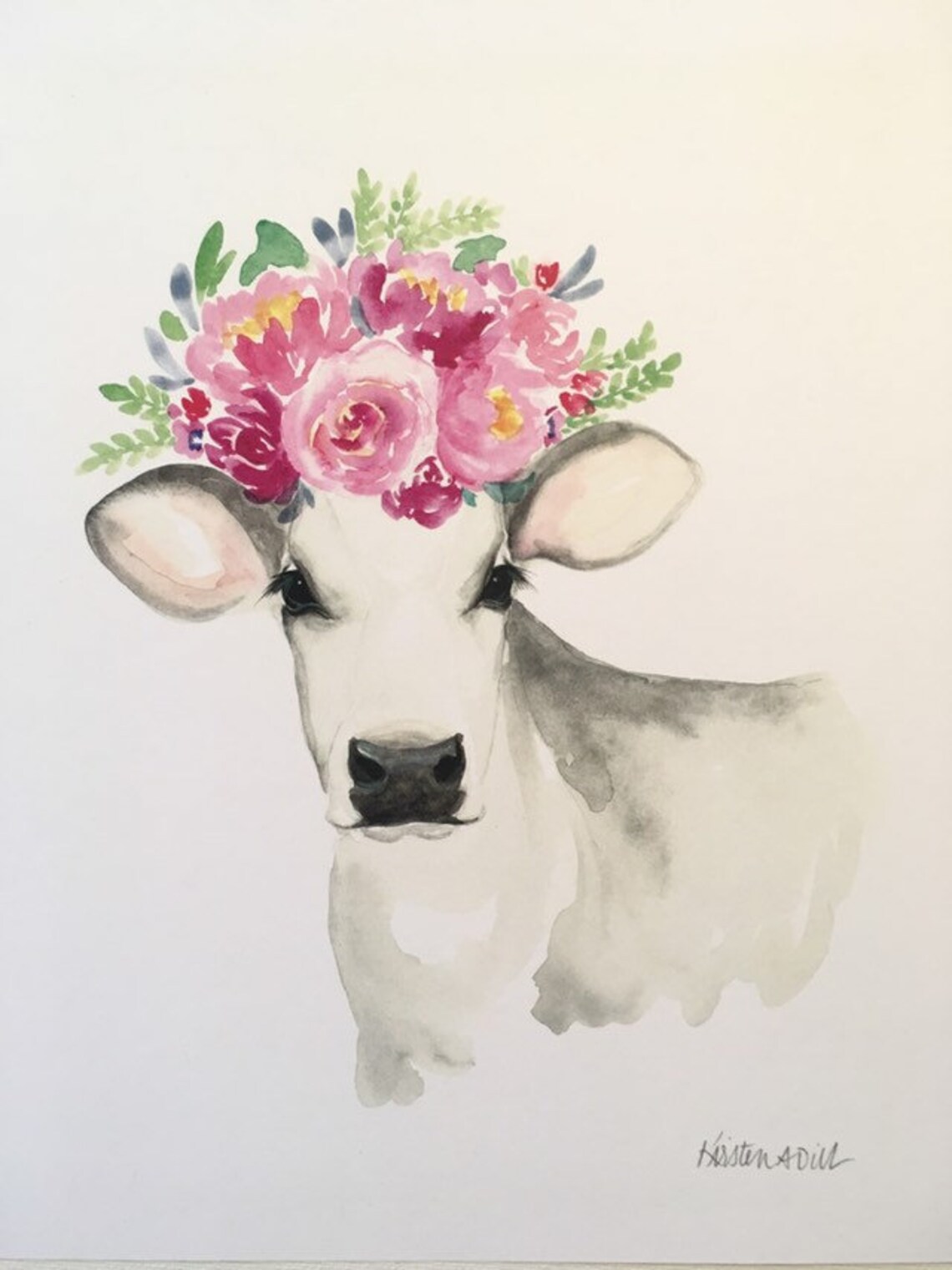 Luna the Cow PRINT | Etsy