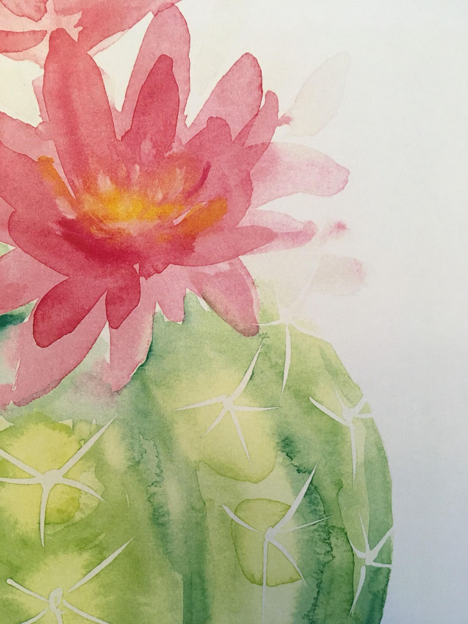 Cactus watercolor PRINT | Etsy