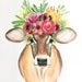 Miranda the Cow PRINT Floral Cow Floral Crown Cow - Etsy Canada