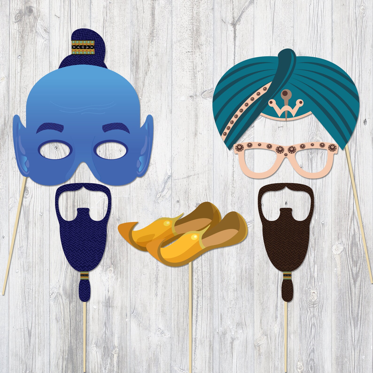 Aladdin photo booth props printable. Aladdin birthday party | Etsy