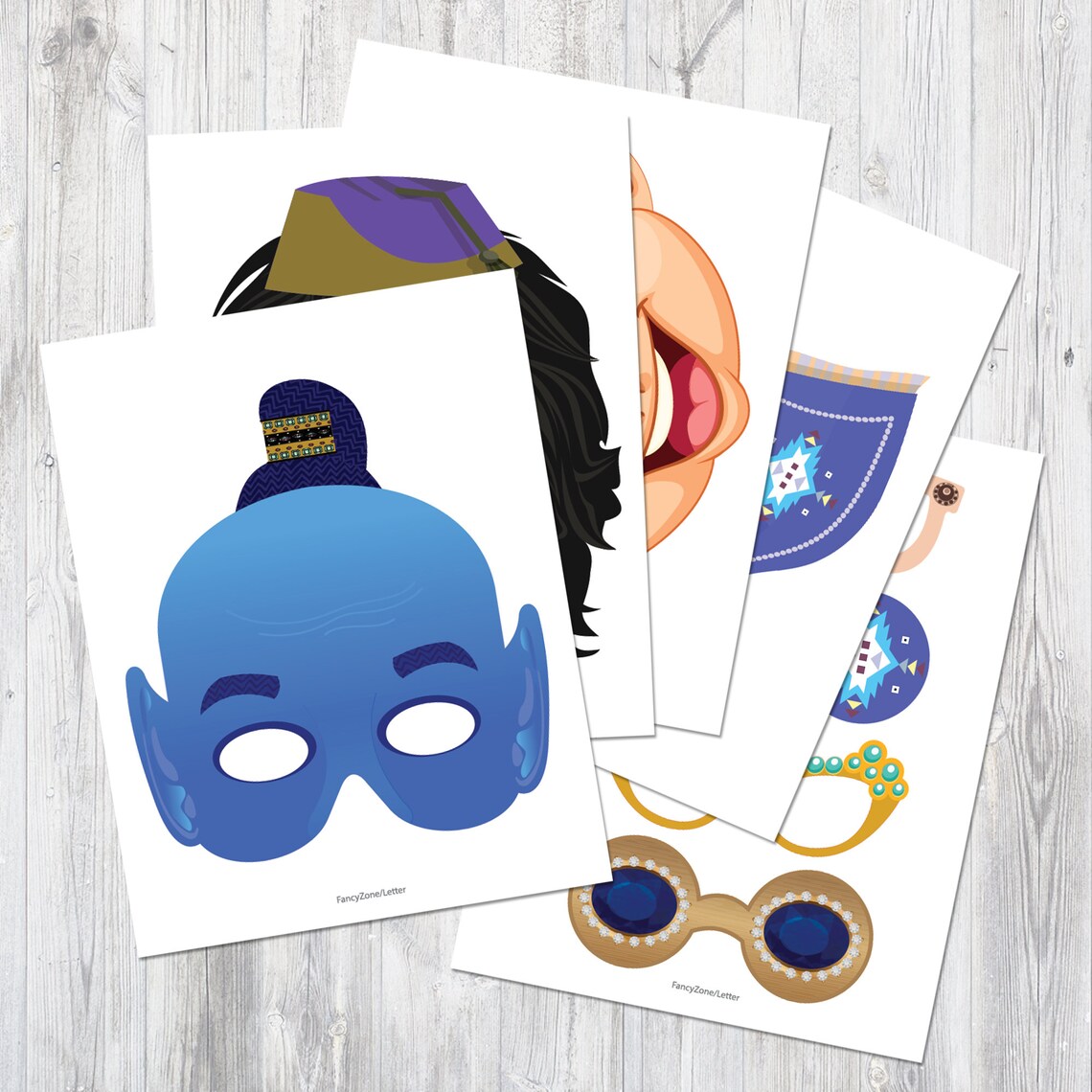 Aladdin photo booth props printable. Aladdin birthday party | Etsy