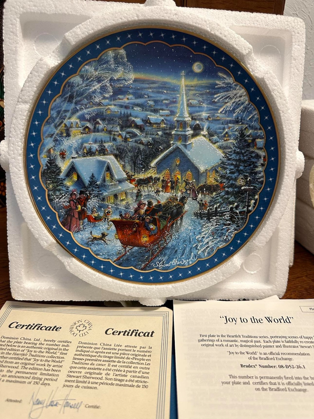 Stewart Sherwood "joy to the World" Bradford Exchange Collectible Plate ...
