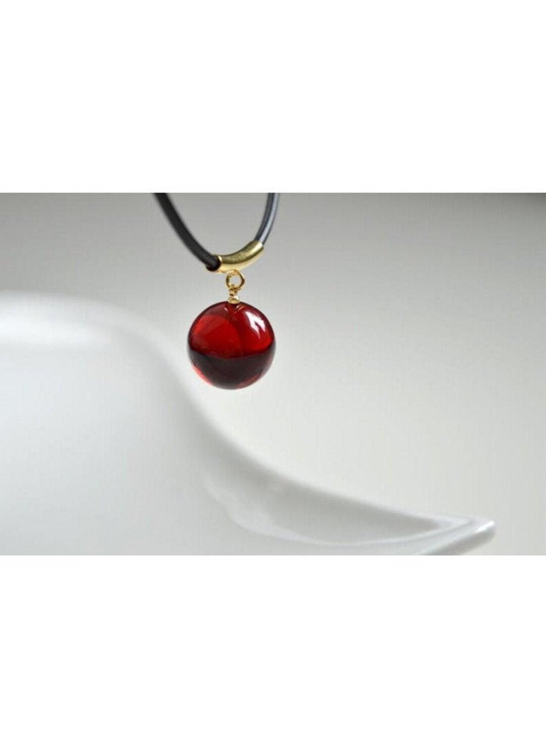 Red Amber Necklace - Etsy