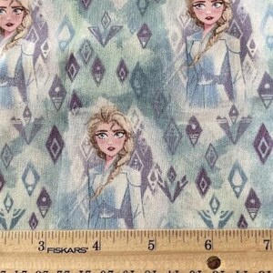 FROZEN Fabric With Elsa of Arendelle REMNANT - Etsy