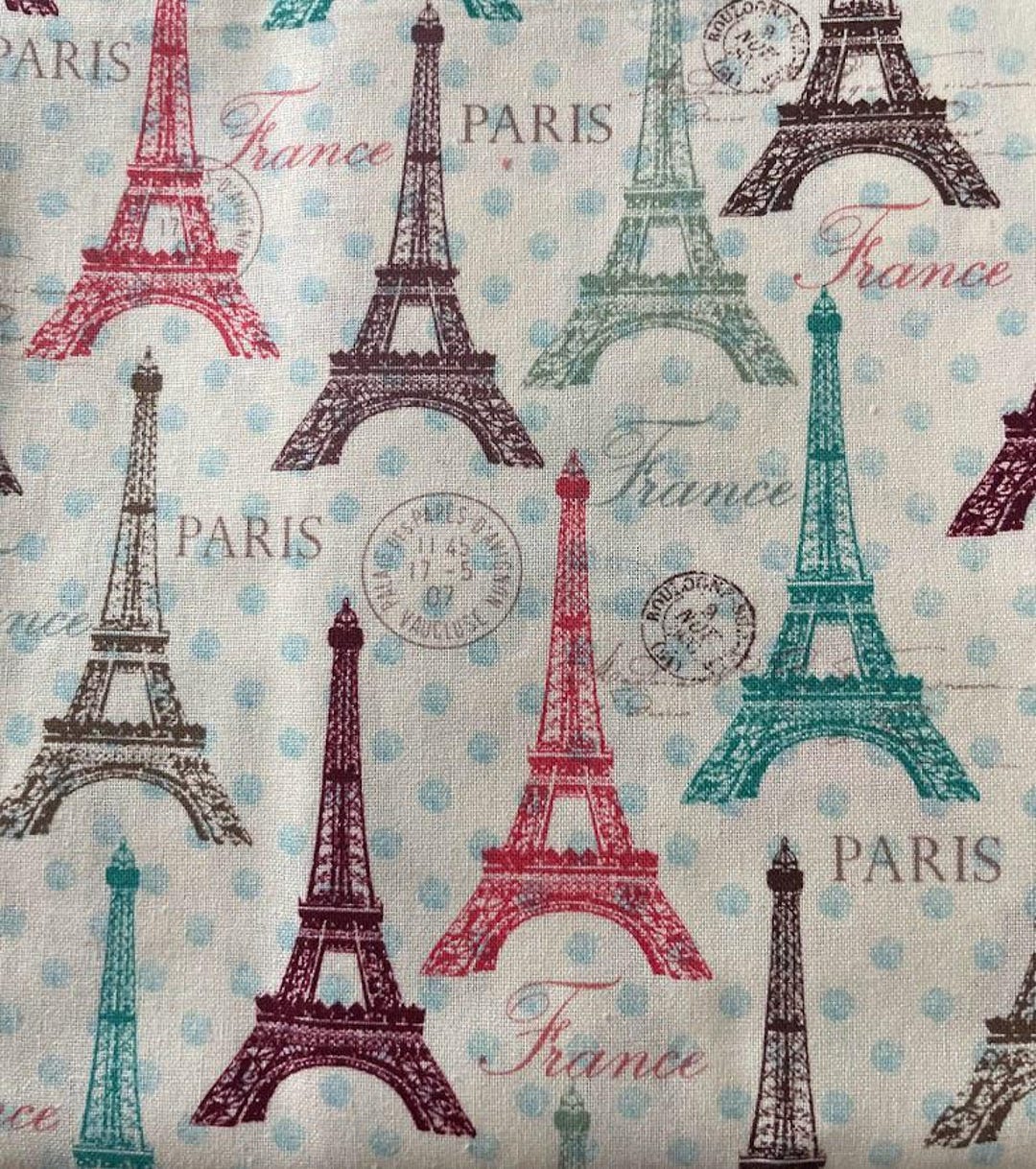 PARIS Cotton Fabric - Etsy