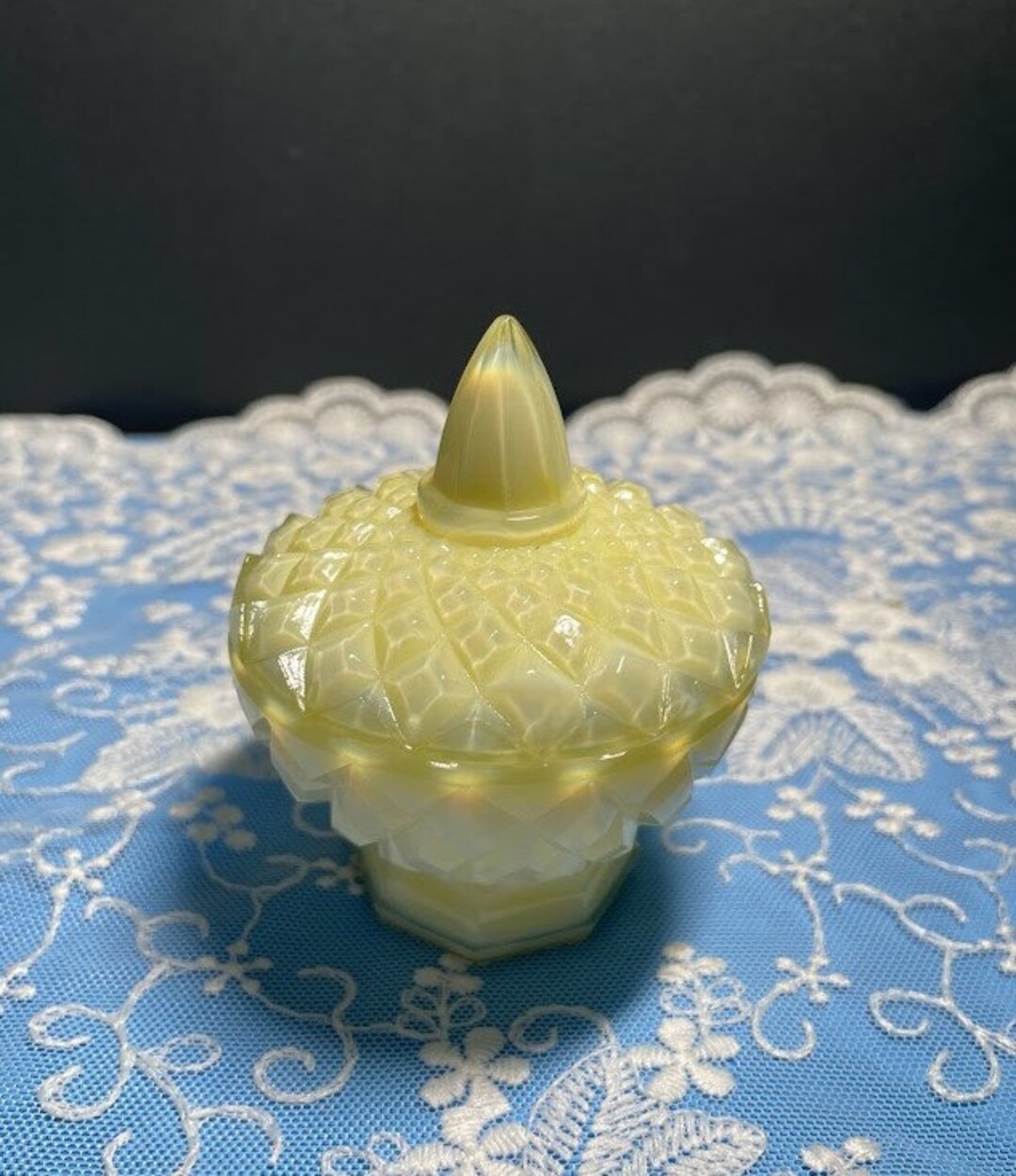 Boyd Glass 1978 Trinket Holder Custard-color - Etsy
