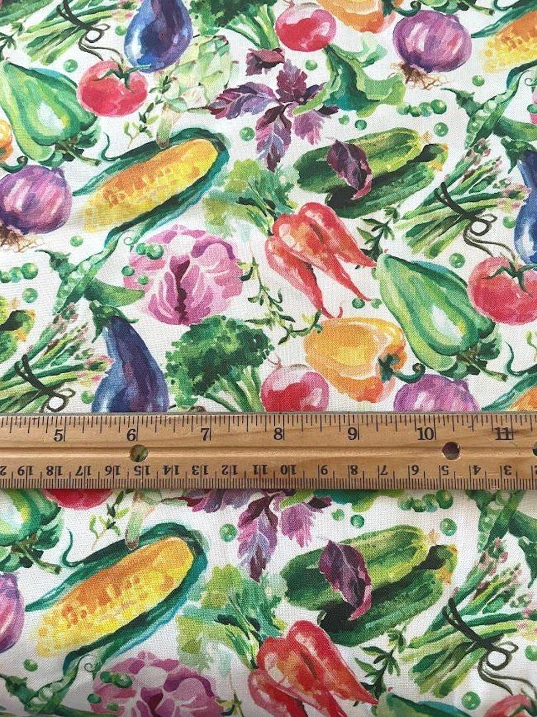 FRESH COLORFUL VEGETABLES! Cotton Fabric - Etsy