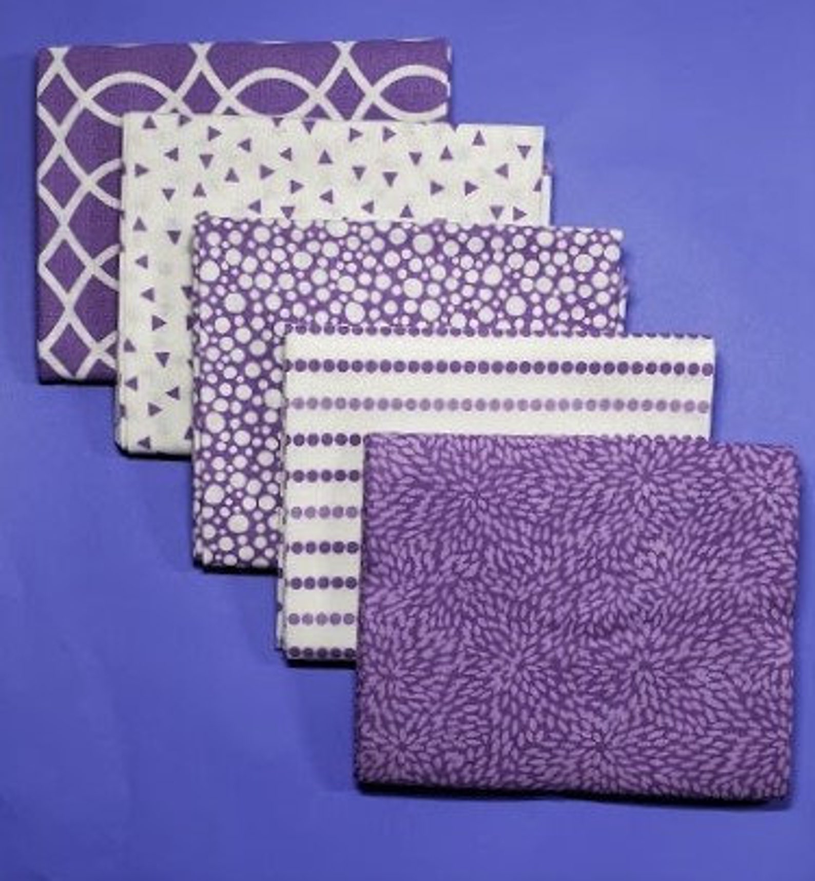Purple Fat Quarter Bundle 5 Fat Quarters 100% Cotton - Etsy
