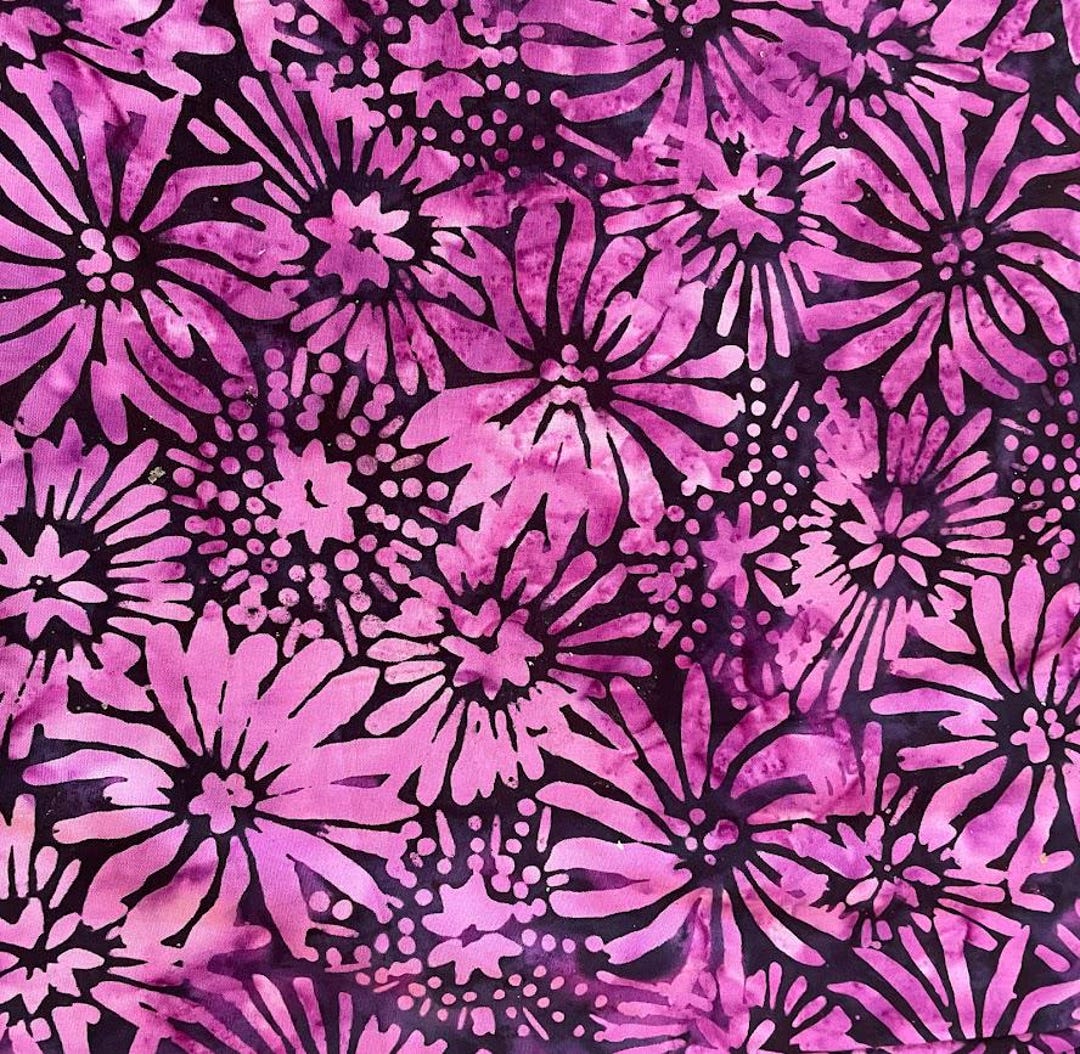 Wonderful Magenta-colored Batik Fabric - 100% Cotton - Etsy