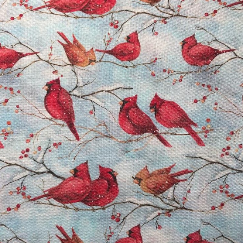 Cardinal Fabric - Etsy