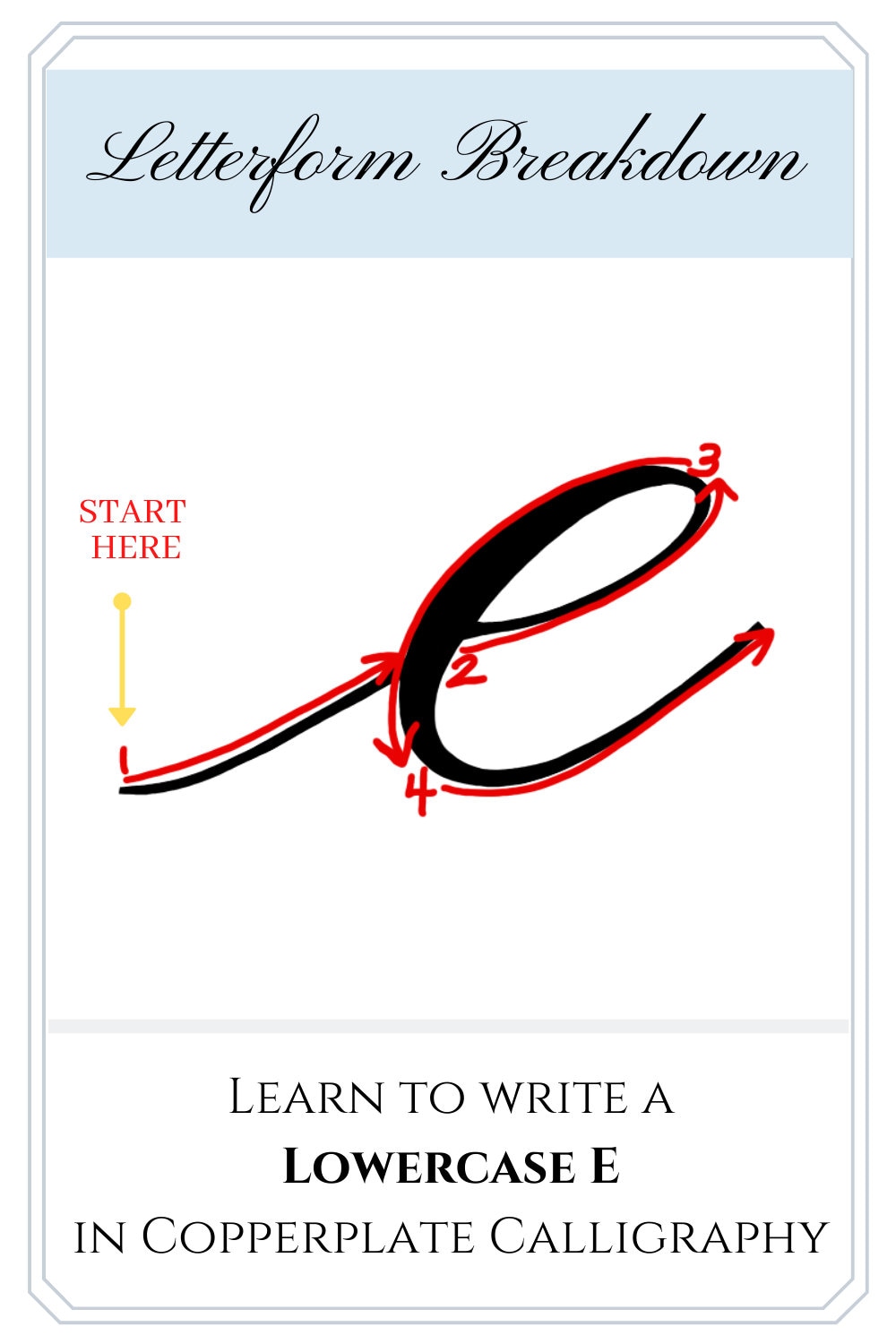 Calligraphy Lowercase E