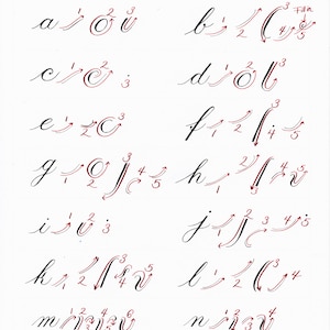 Beginner Level 2: Copperplate Lowercase Calligraphy Alphabet Worksheet ...
