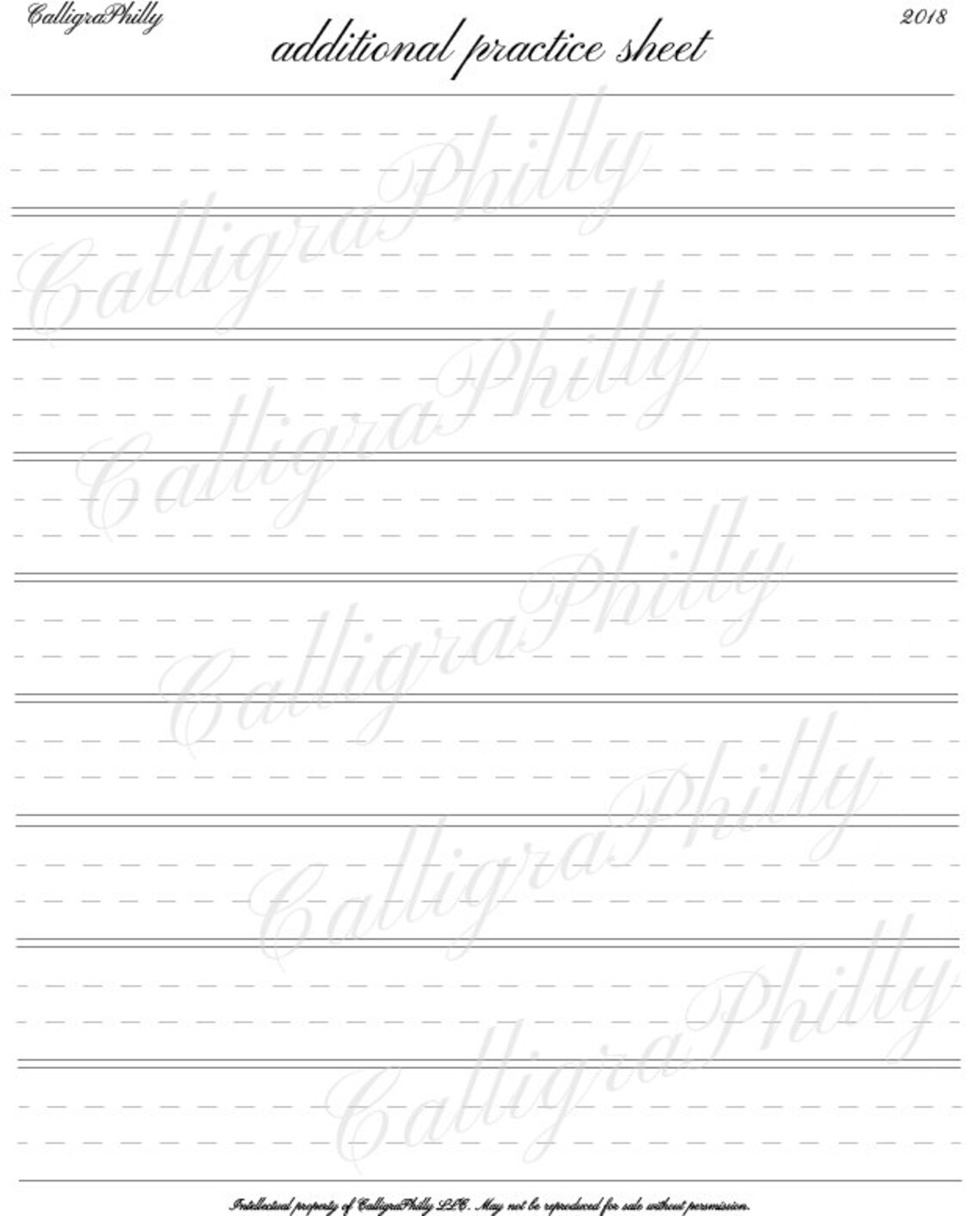 Beginner Level 1 Copperplate Calligraphy Worksheet Set: | Etsy