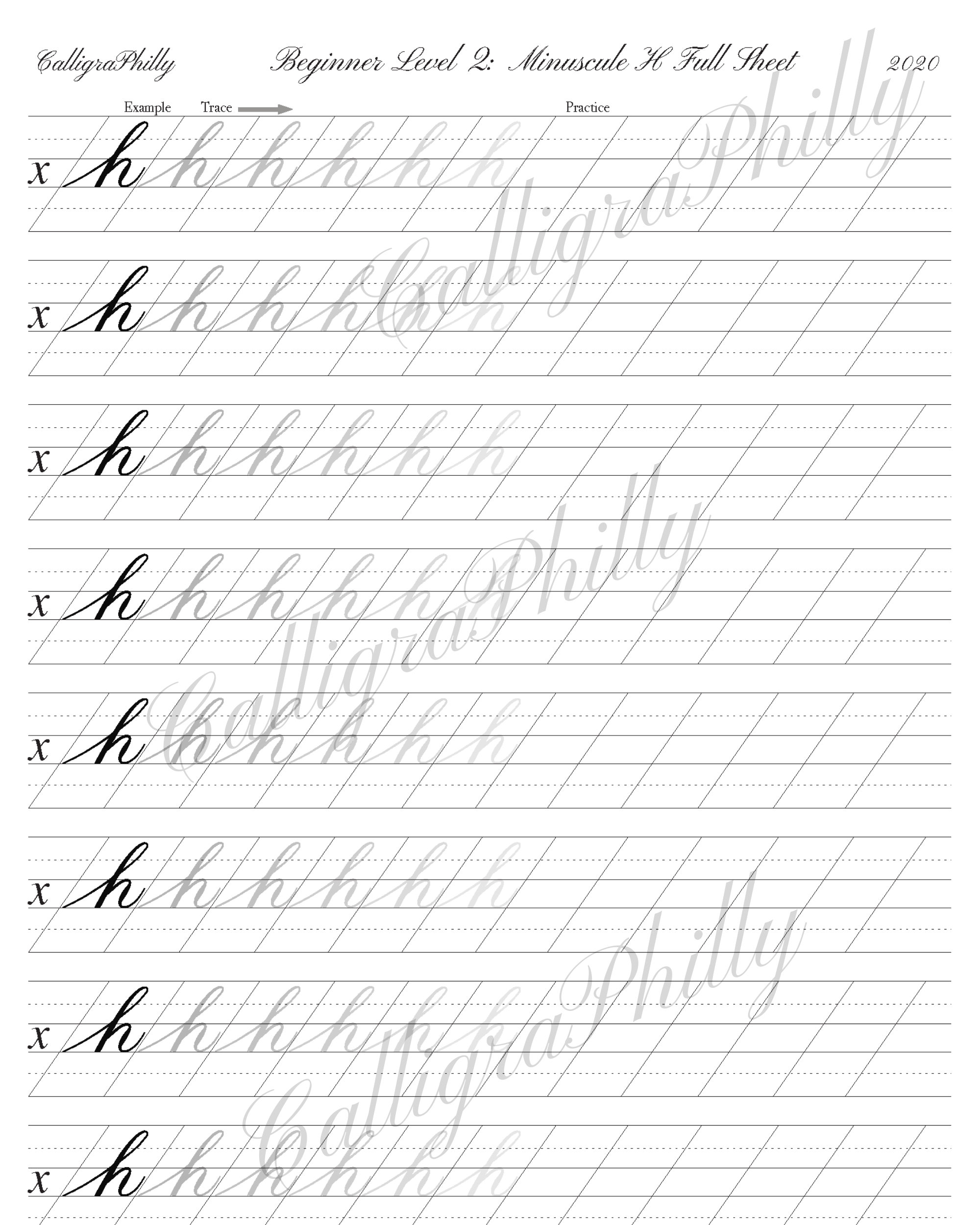 Copperplate Calligraphy Alphabet Printable