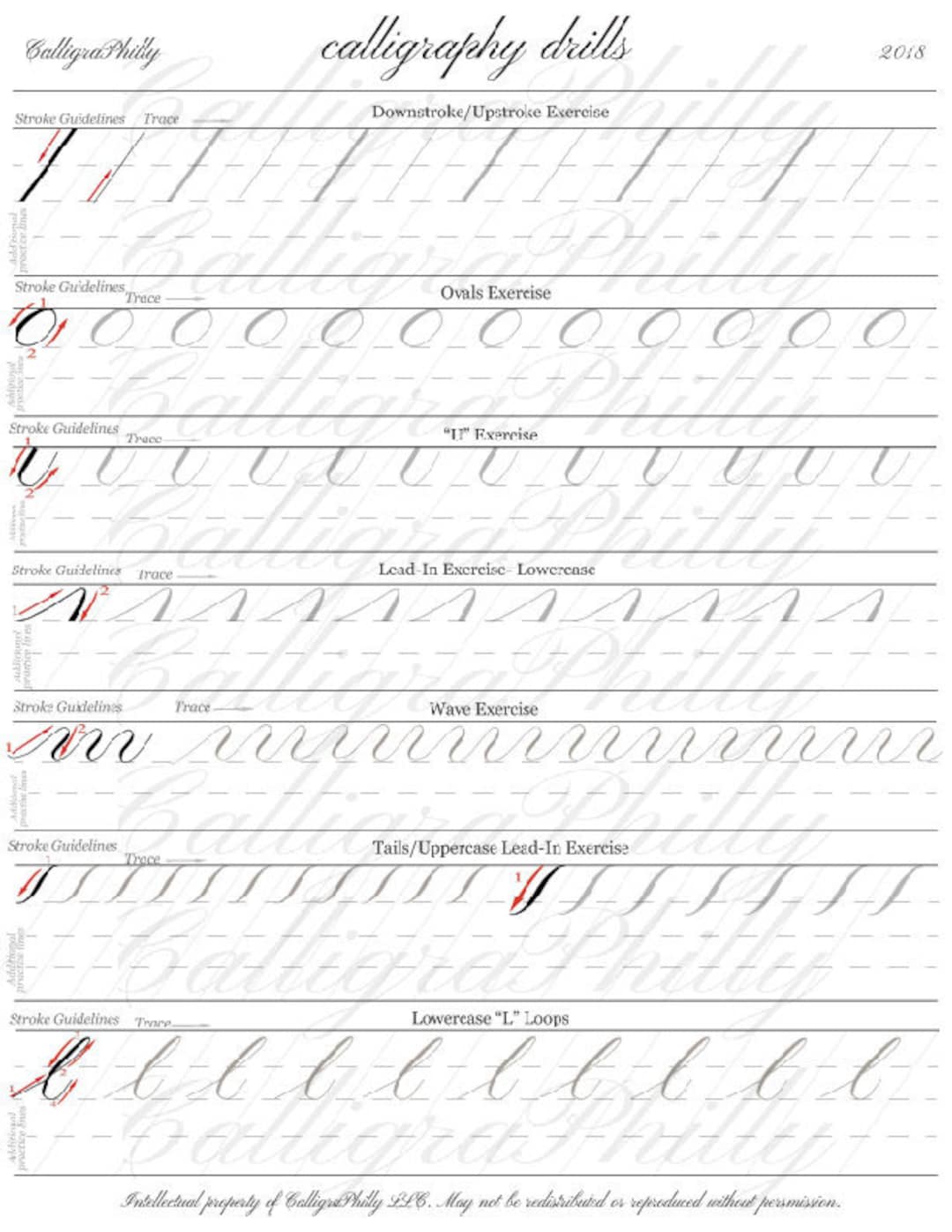 Copperplate Calligraphy Alphabet Printable