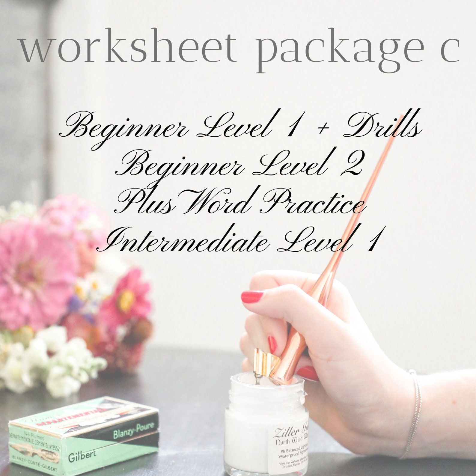 Worksheet Package C: Beginner Level 1, Drills, Beginner Level 2 W/ Word ...