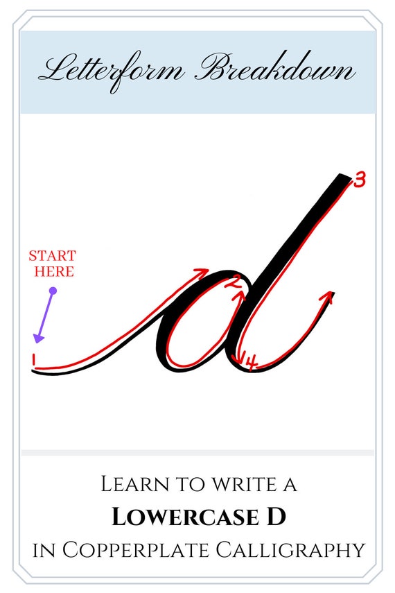 Calligraphy Lowercase D