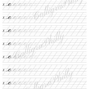 Beginner Level 2: Full Sheet of Lowercase Letter E Practice ...