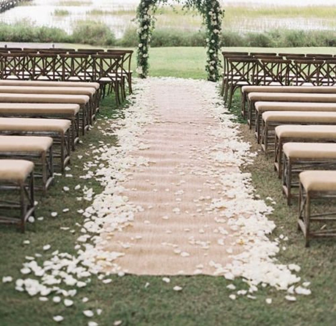 Wedding Burlap Aisle Runner~burlap 40-inch х 60 Feet Roll Wide Natural ...