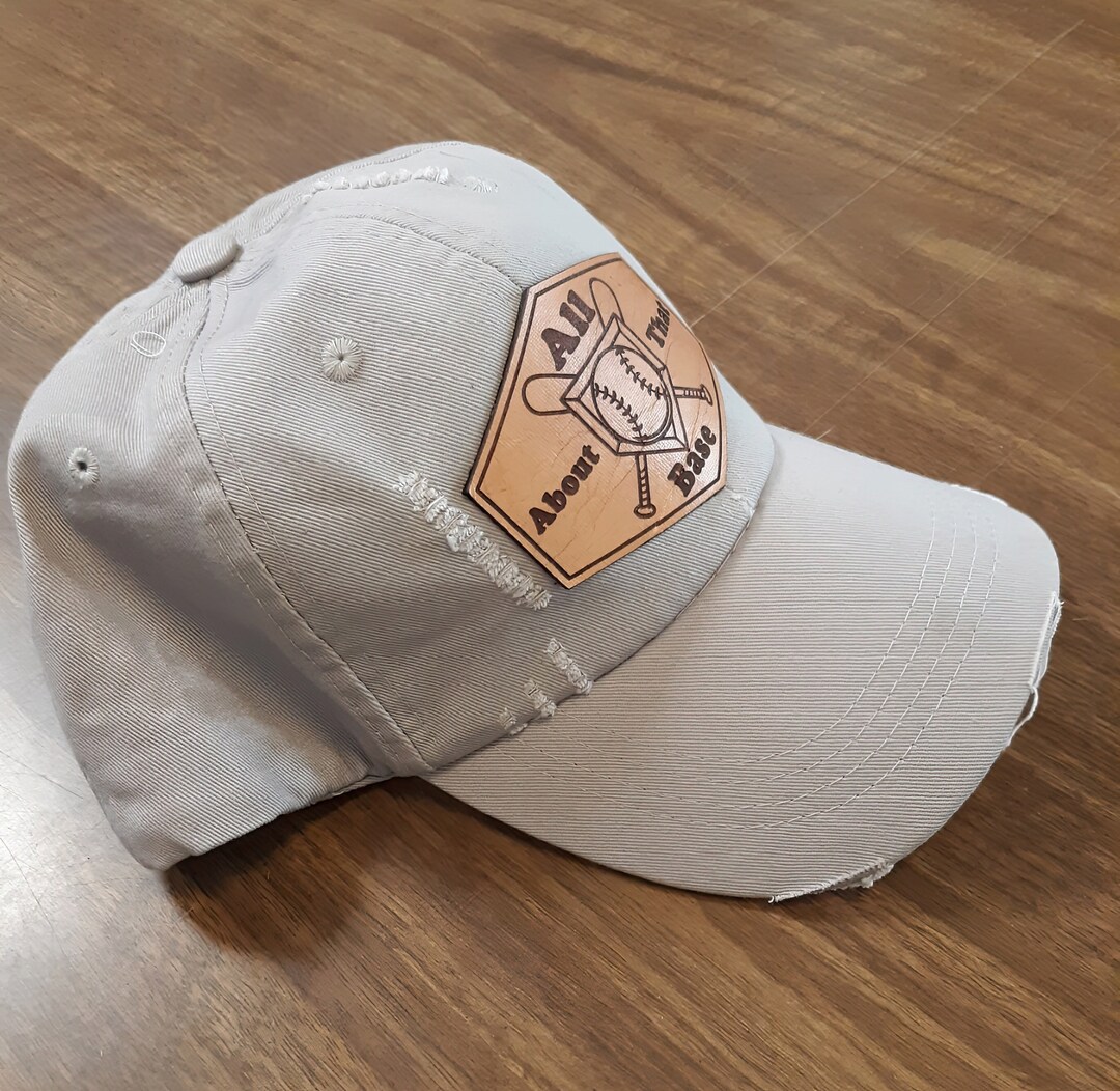 Ladies Baseball Hat Leather Patch Hat Distressed Ponytail - Etsy