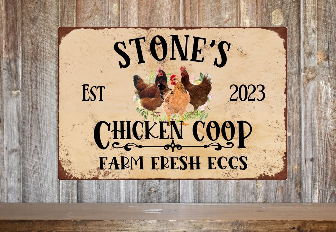 Personalized, Chicken Coop Sign, Chicken Coop Sign, Custom Coop Sign - Etsy