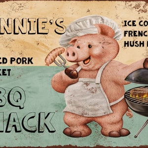 BBQ Shack Sign, Custom Sign, Personalized BBQ Sign, Metal BBQ Sign - Etsy