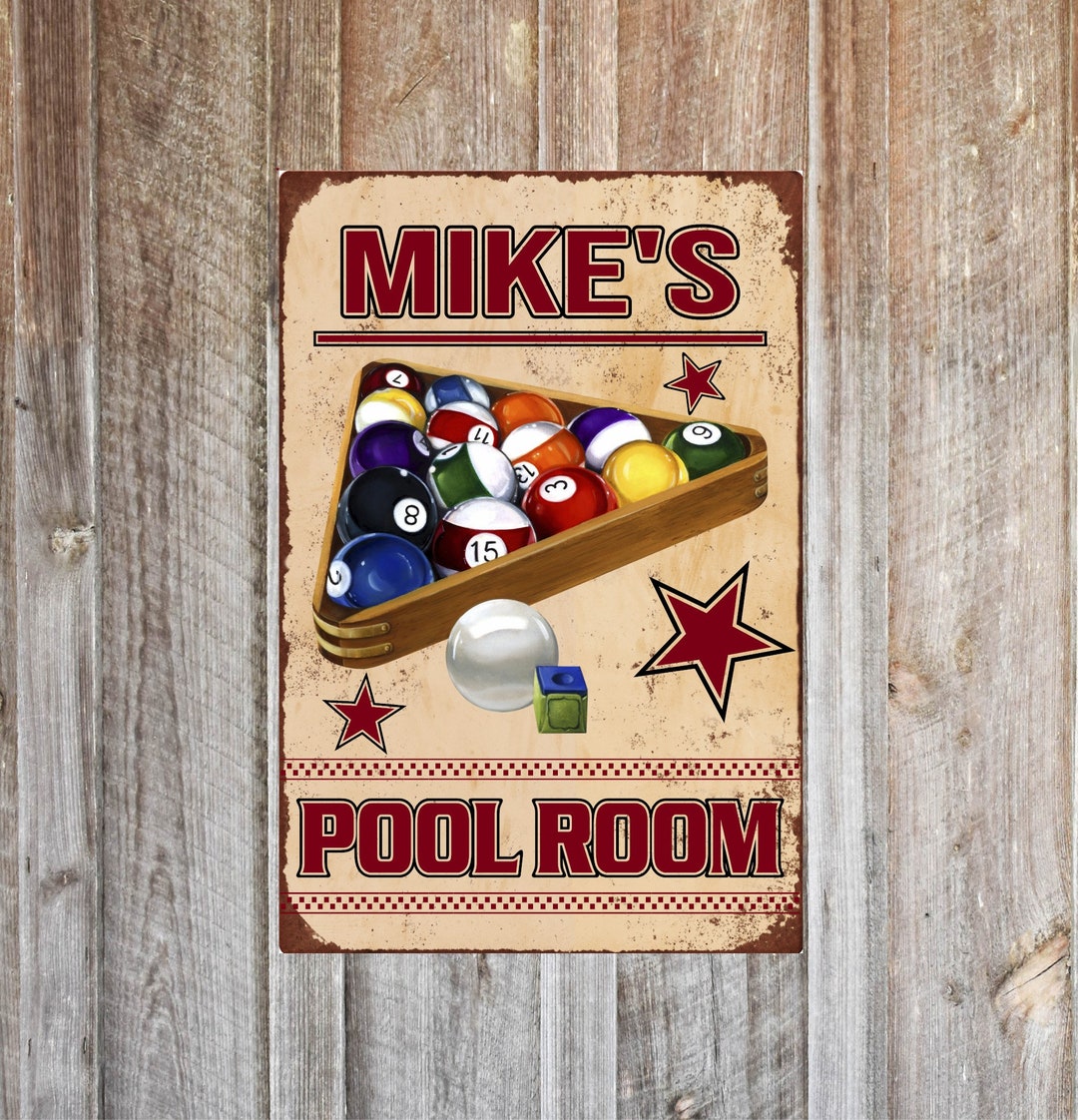 Personalized Pool Room Sign - Etsy