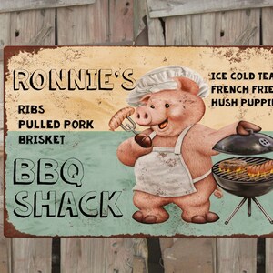 BBQ Shack Sign Custom Sign Personalized BBQ Sign Metal BBQ | Etsy