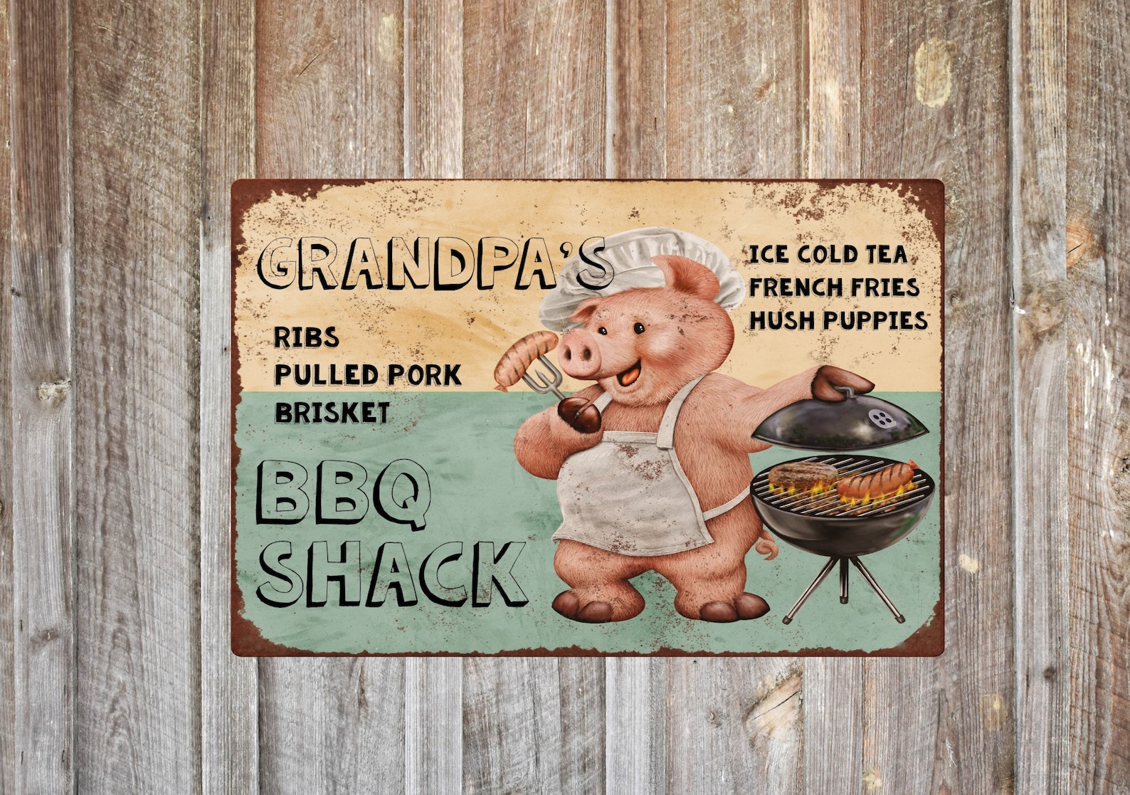 BBQ Shack Sign, Custom Sign, Personalized BBQ Sign, Metal BBQ Sign - Etsy