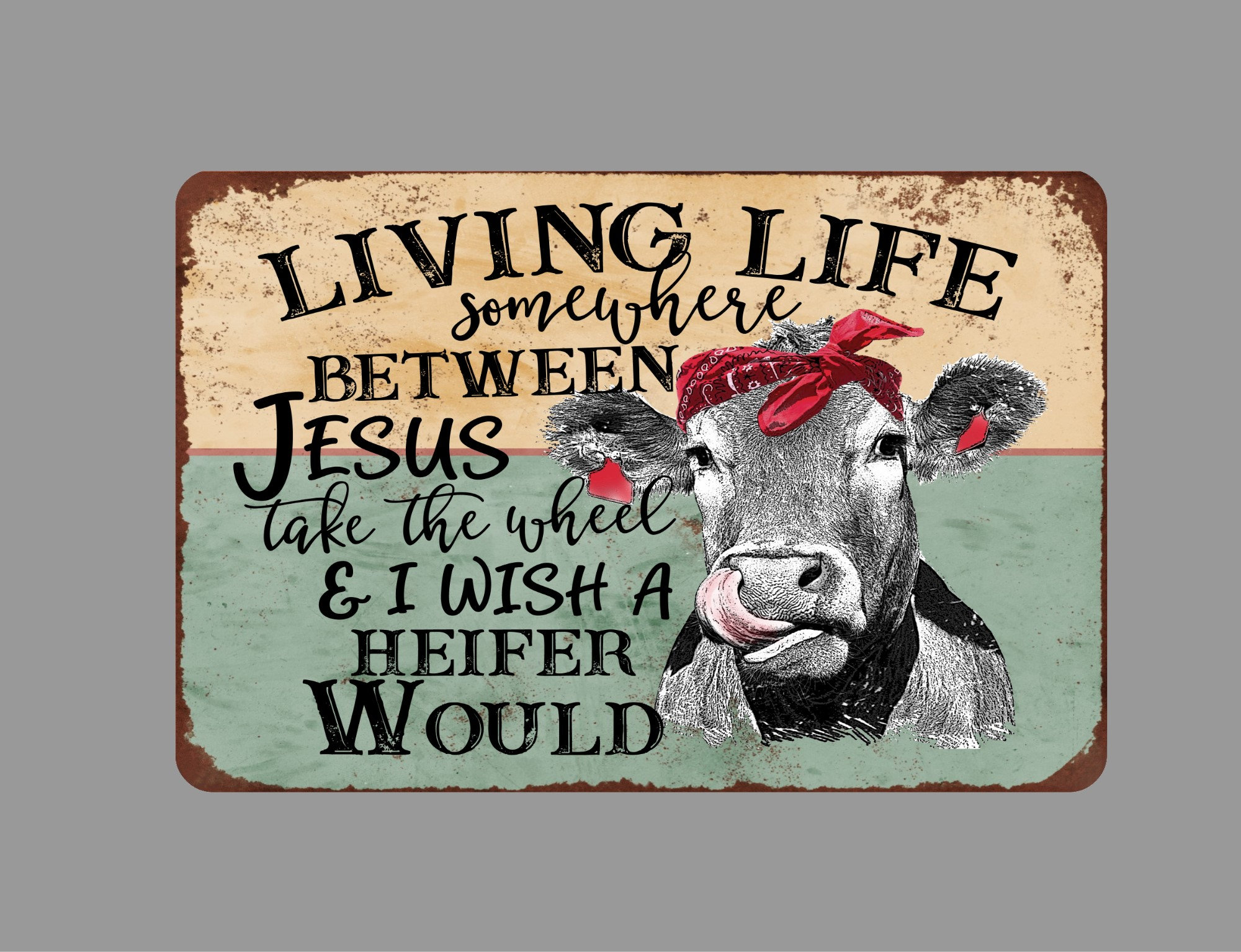 Retro Farm Cow Sign - Etsy