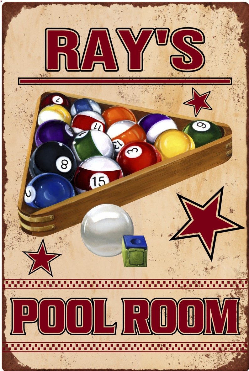 Personalized Pool Room Sign - Etsy