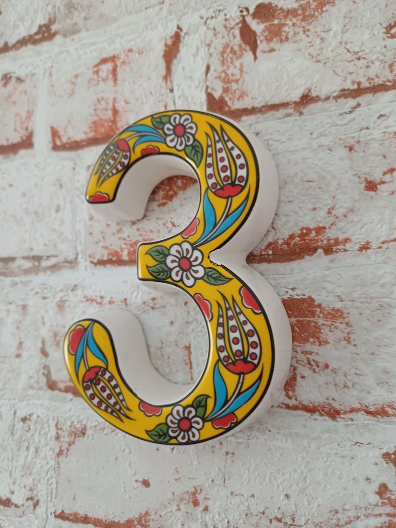 Exquisite Handmade Turkish Ceramic House Numbers, Ceramic Address ...