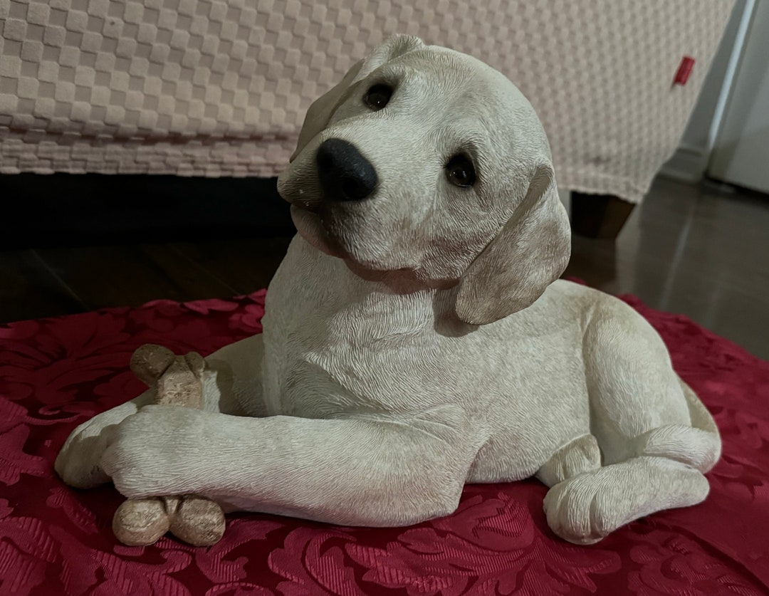 Sandicast Life Size Yellow Labrador Retriever Puppy Sculpture, Lying - Etsy