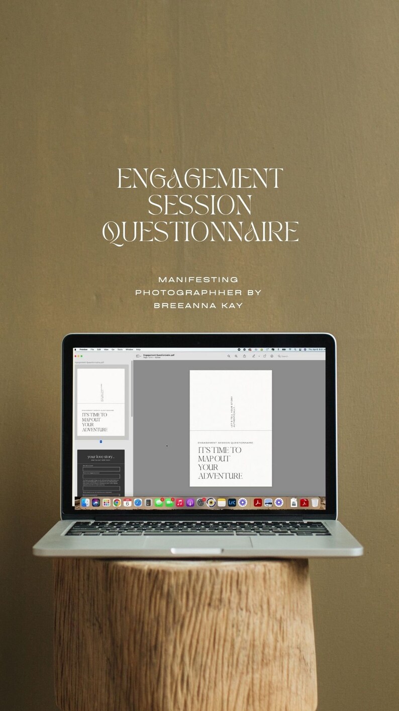 Engagement Session Questionnaire | Fillable PDF for Photographers - Etsy