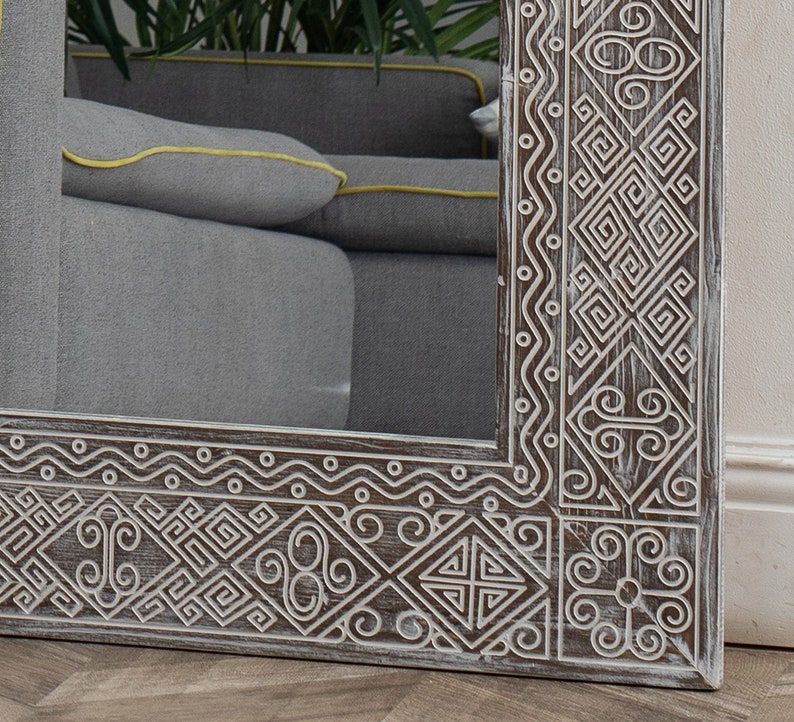 Large full length mirror Papua Large Brown 78х36 | Etsy