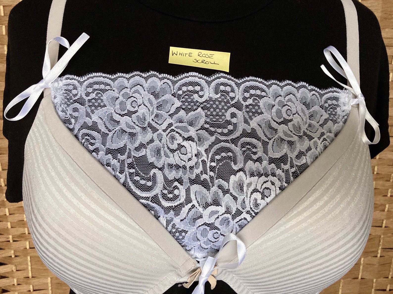 Lace Modesty Panel Cleavage Cover Lace Post Surgery Cover - Etsy UK