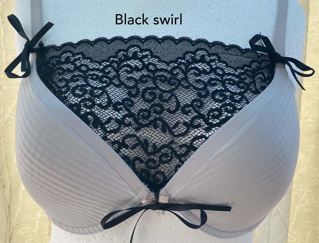 Lace Modesty Panel: Cleavage Cover- Ribbon Tie or Clip On - Etsy