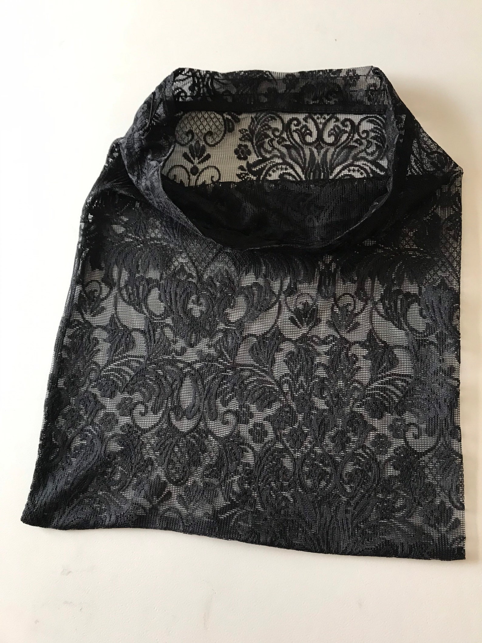 Handmade Black Lace Drawstring Bag: Reusable Produce Bag (17” X 14 ...