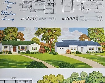 Mid Century Modern Home Design Book, Home Plan Book, 1968 Book, Modern ...