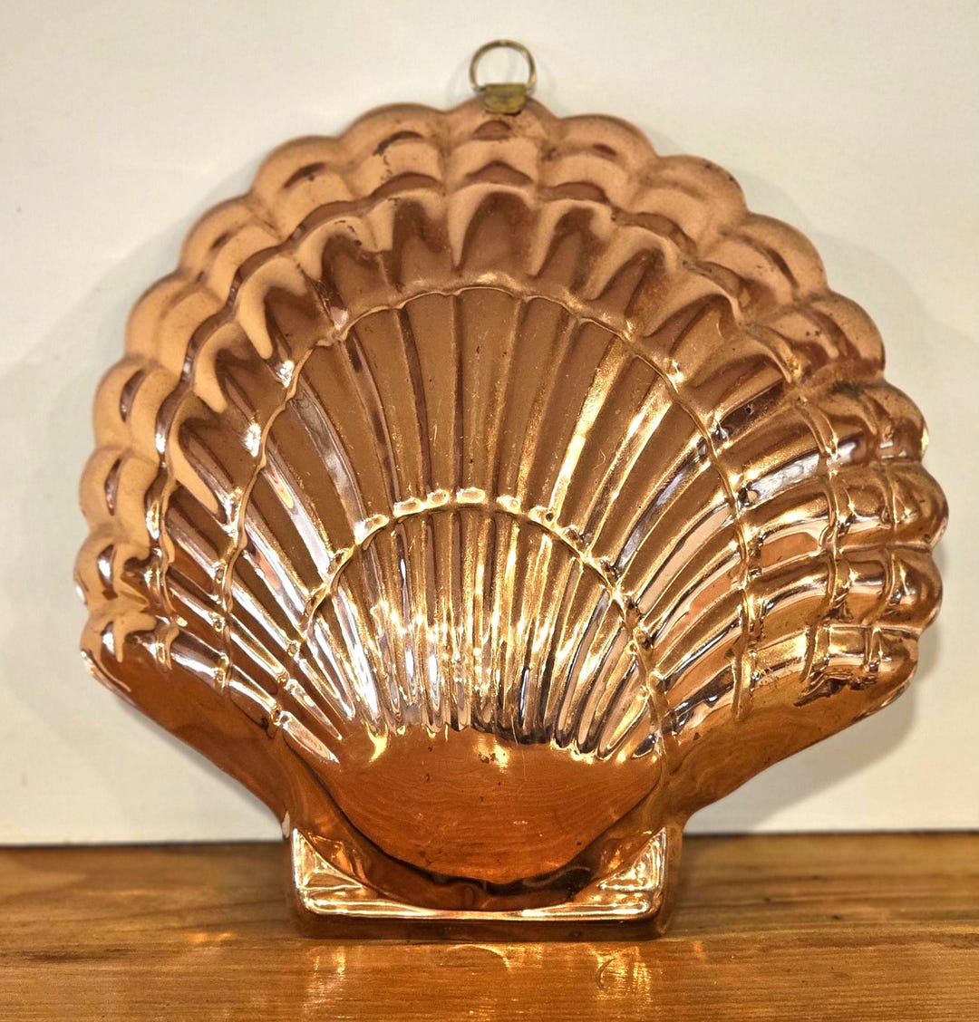 Vintage Copper Scallop Shell Jelly Mold, Farmhouse Kitchen Décor ...