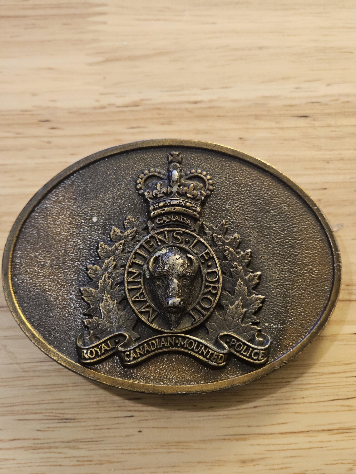 RCMP Belt Buckle, Mountie, Brass, Vintage Belt Buckle, Canadian Belt ...