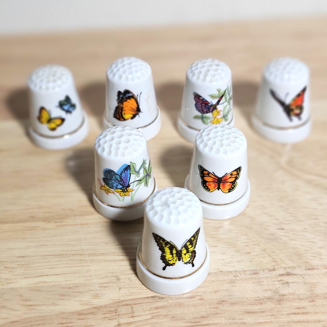 Vintage Porcelain Thimbles, Sewing Thimbles, Collector's Thimbles ...