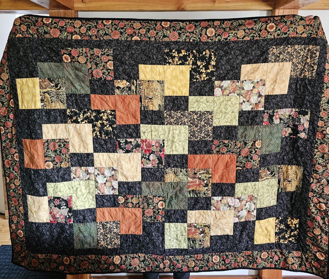 Handmade Cotton Geisha Quilt - Double Bed Quilt - Japanese Quilt ...