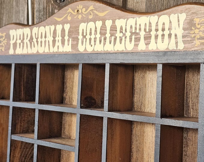 Vintage 70s Wood Wall Shelf - Miniatures Display Shelf - Collector's ...