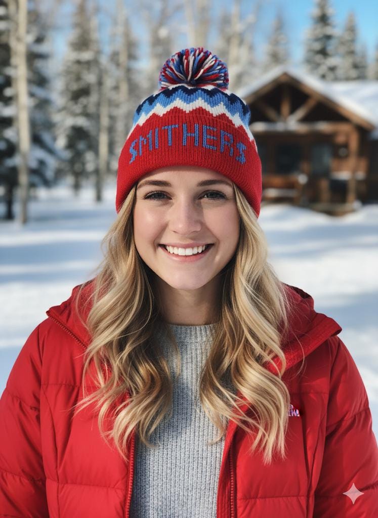 Vintage 90s Wool Ski Toque: Red, Blue, and Cream - Made in ...