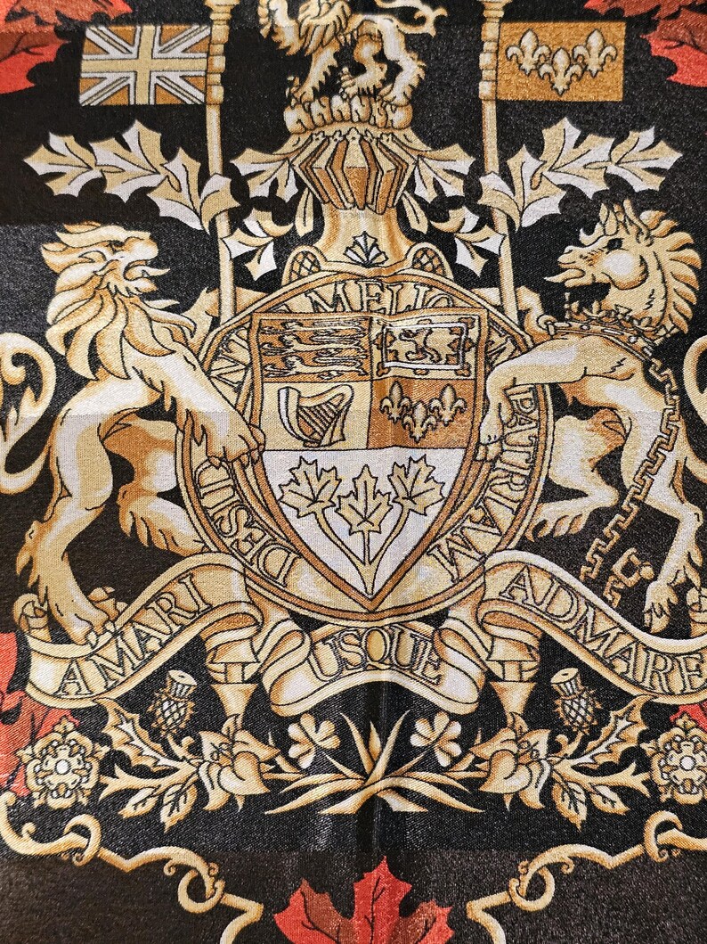 Vintage Sarah Deggan Magenta 2001 Rope Crest Square Scarf - Black, Red ...