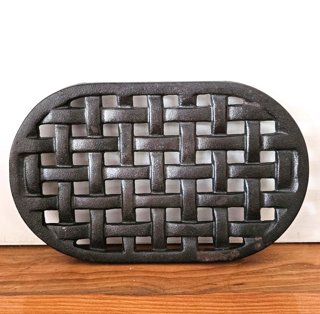 Vintage Cast Iron Trivet - French Trivet - Farmhouse Trivet -cast Iron ...