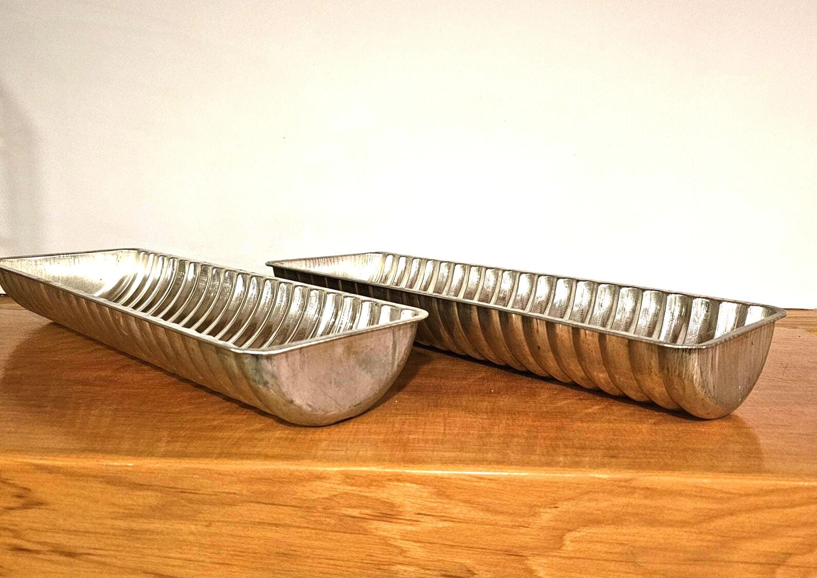 Pair of Vintage German Bread Pans, Scandinavian Bread Pan, Moravian ...