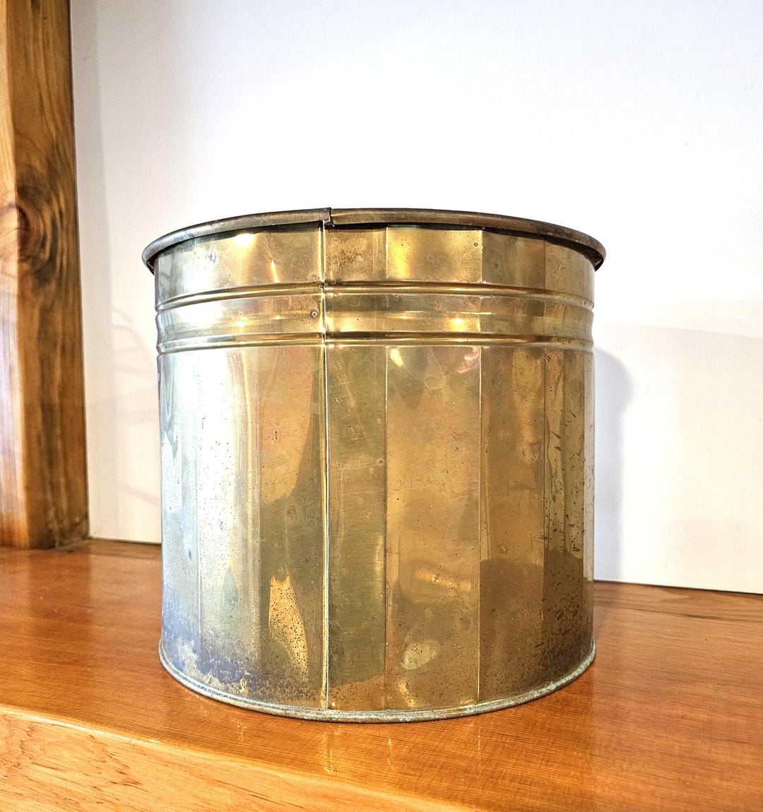 Vintage Brass Flower Pot, Large Brass Pot, Brass Planter, Vintage Brass ...